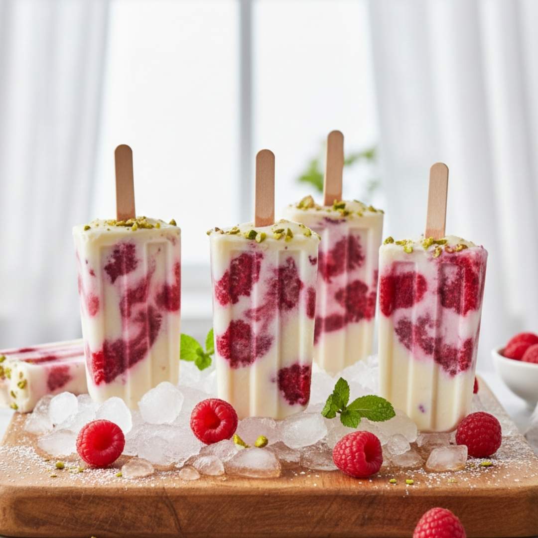 Sucettes Glacées Vanille & Framboises | Recette Minceur et Saine