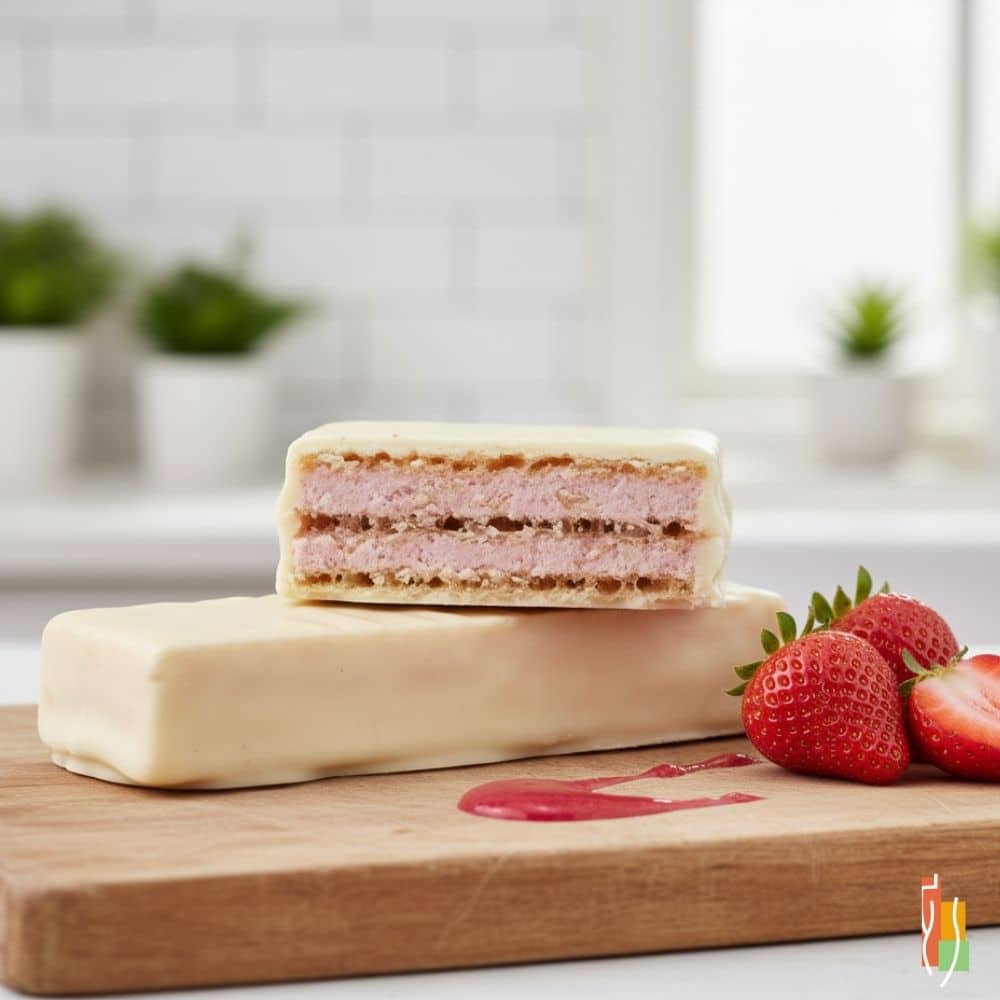 Gaufrette Protéinée Fraises & Crème | Faible Sucre | Santé